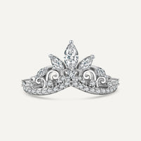 Princess Tiara Wishbone Ring in Sterling Silver – House of Zarrin